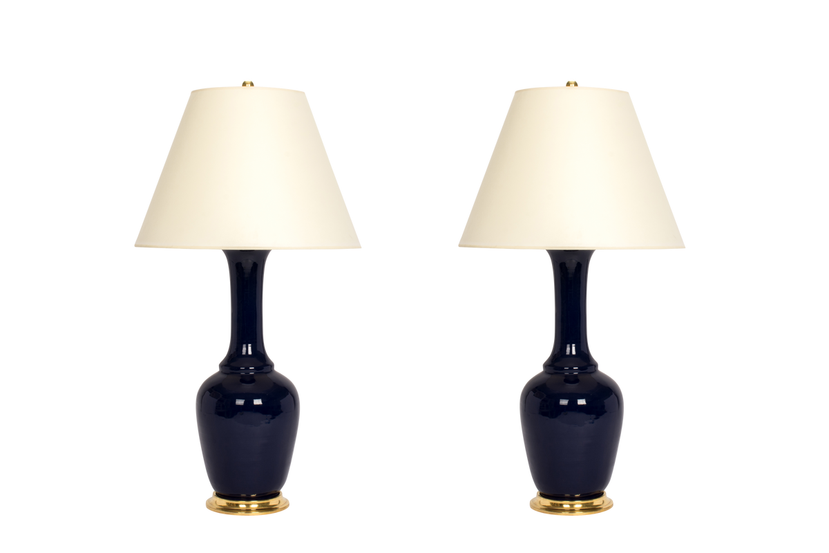 Alex Lamp Pair in Indigo – Christopher Spitzmiller, Inc.
