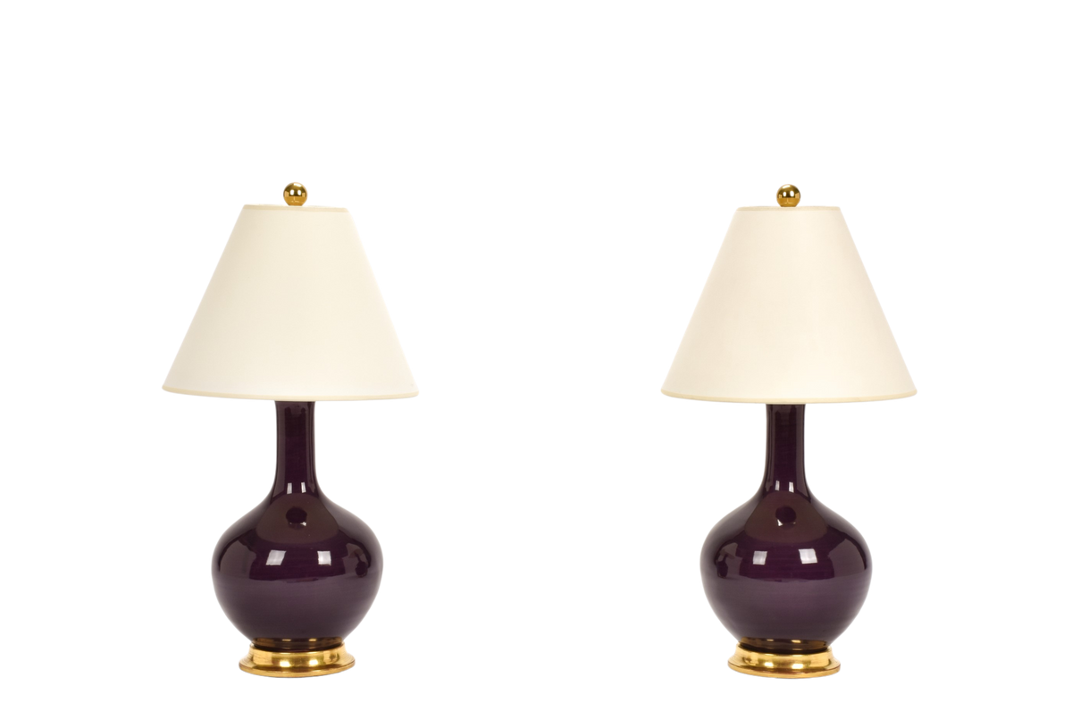 Lindsay Lamp Pair in Purple – Christopher Spitzmiller, Inc.