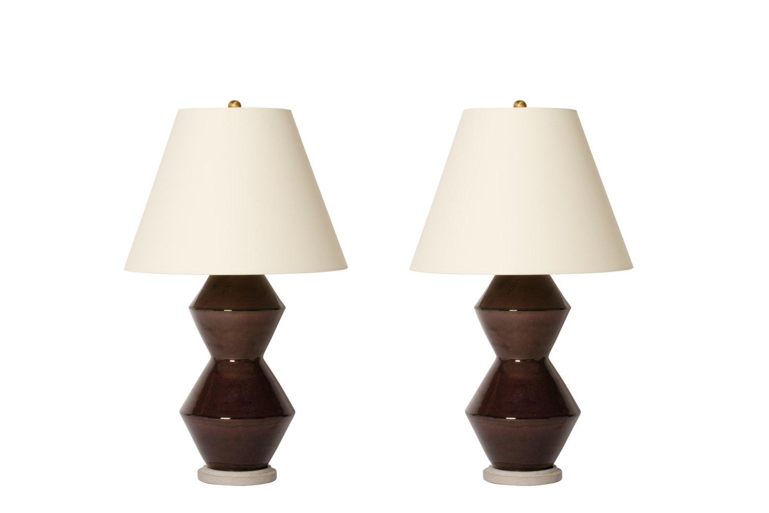 David Medium Lamp Pair in Iron Stone – Christopher Spitzmiller, Inc.