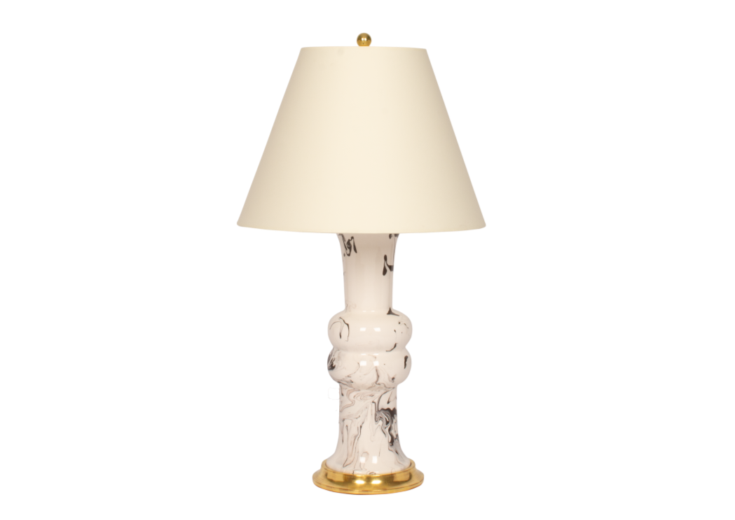 Sophie Medium Lamp in Brown Marble – Christopher Spitzmiller, Inc.