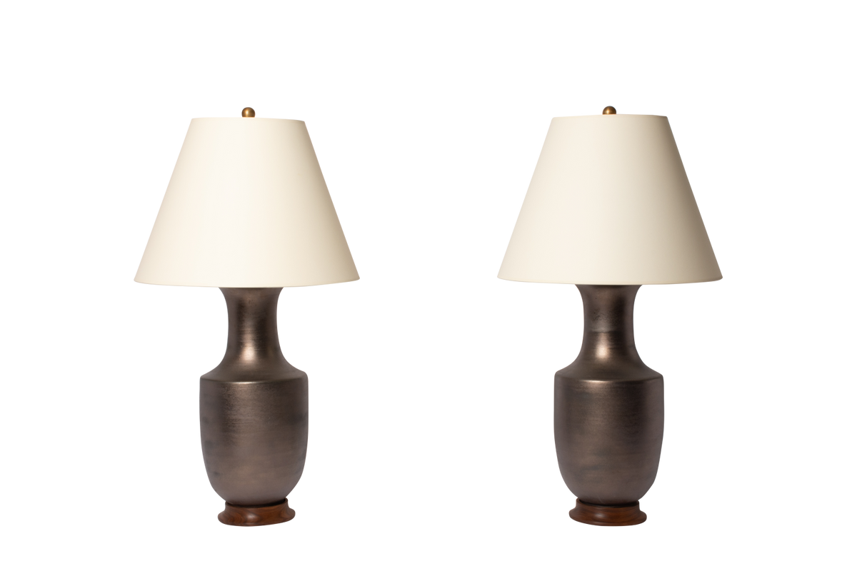 Ming Lamp Pair in Matte Bronze – Christopher Spitzmiller, Inc.