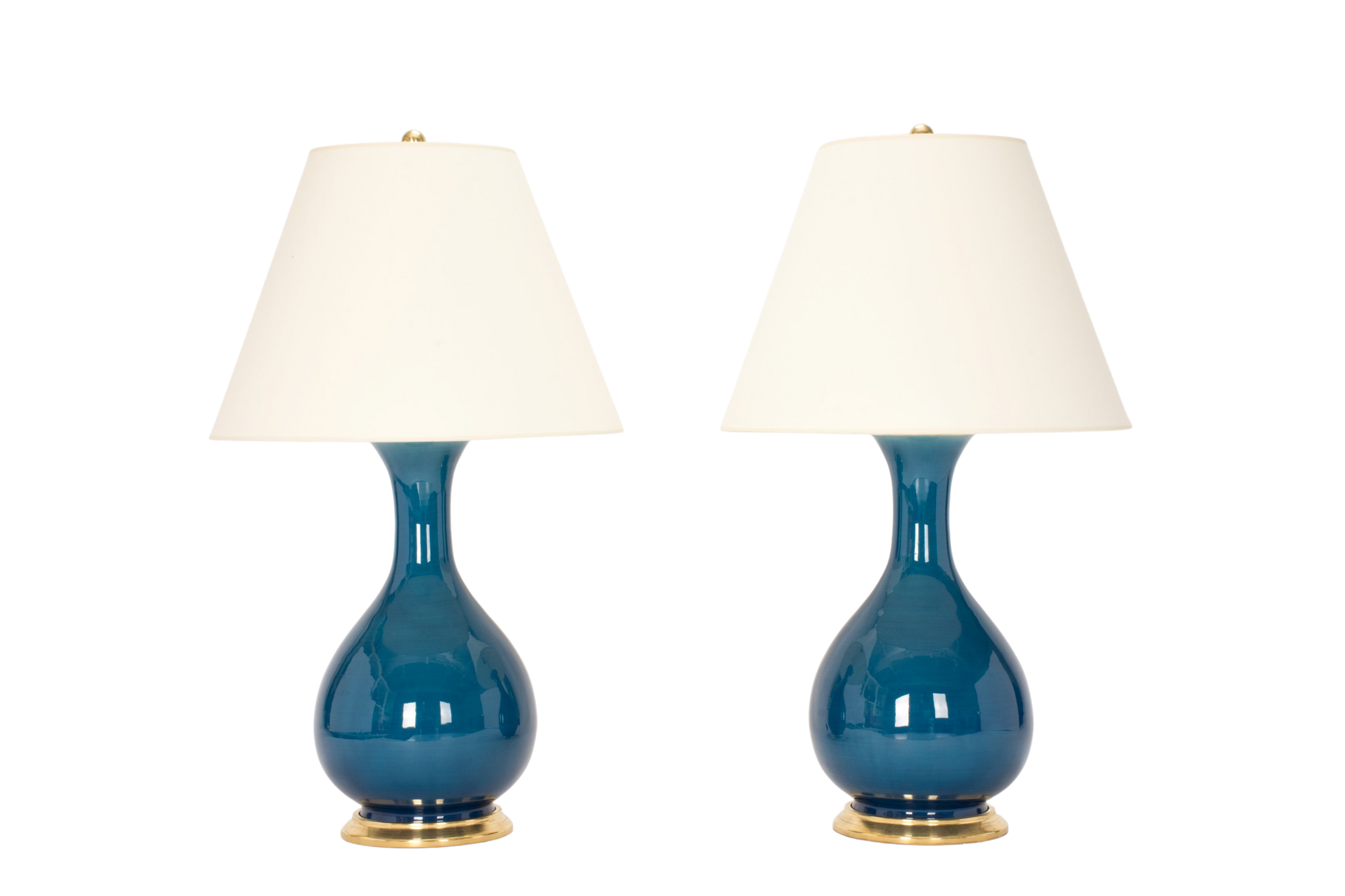Katie Medium Lamp Pair in Prussian Blue – Christopher Spitzmiller, Inc.